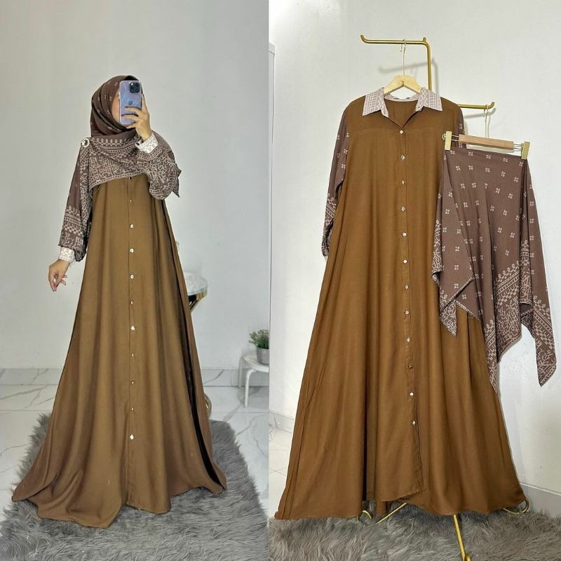Jual GAMIS GNL/GAMIS SET HIJAB/SET GAMIS KERUDUNG/ABAYA ETNIK/GAMIS ...
