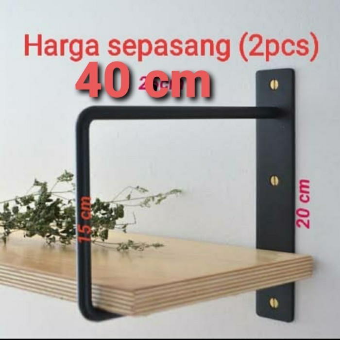 Jual Rak Siku Besi Papan Ambalan Shelf Bracket Untuk Papan 35 40Cm ...