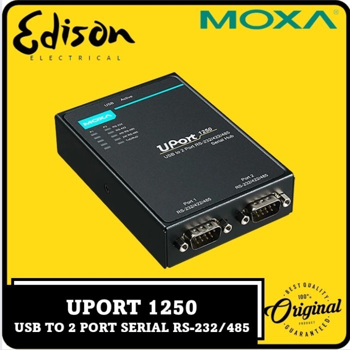 Jual MOXA UPort 1250 Industrial USB TO 2 Port RS-232 RS-485 Serial Hub ...