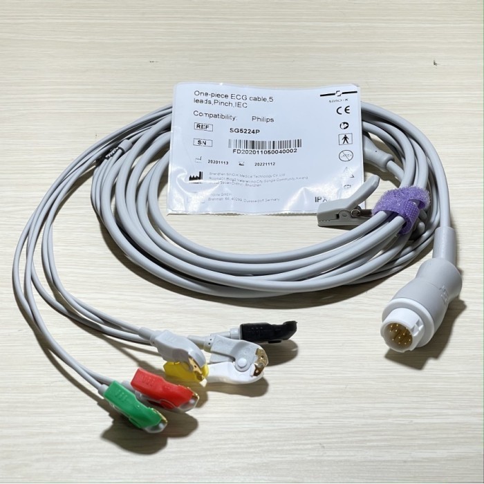 Jual Kabel ECG Philips Compatible 5 Lead 12Pin | Shopee Indonesia