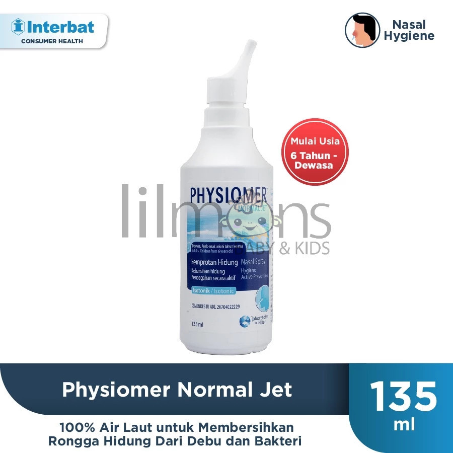 Jual Physiomer Normal Jet Nasal Spray Hygiene 135 mL | LILMONS | Shopee ...