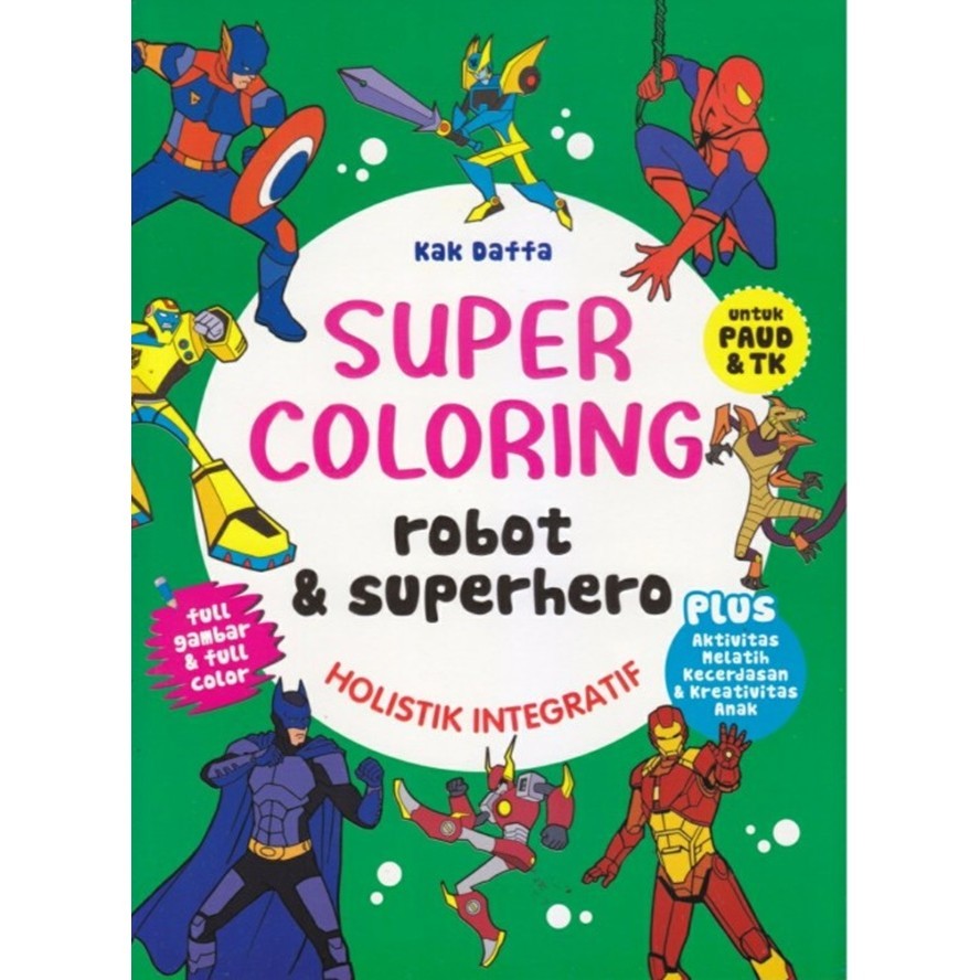 Jual Super Coloring Robot & Superhero Untuk Paud & Tk | Shopee Indonesia