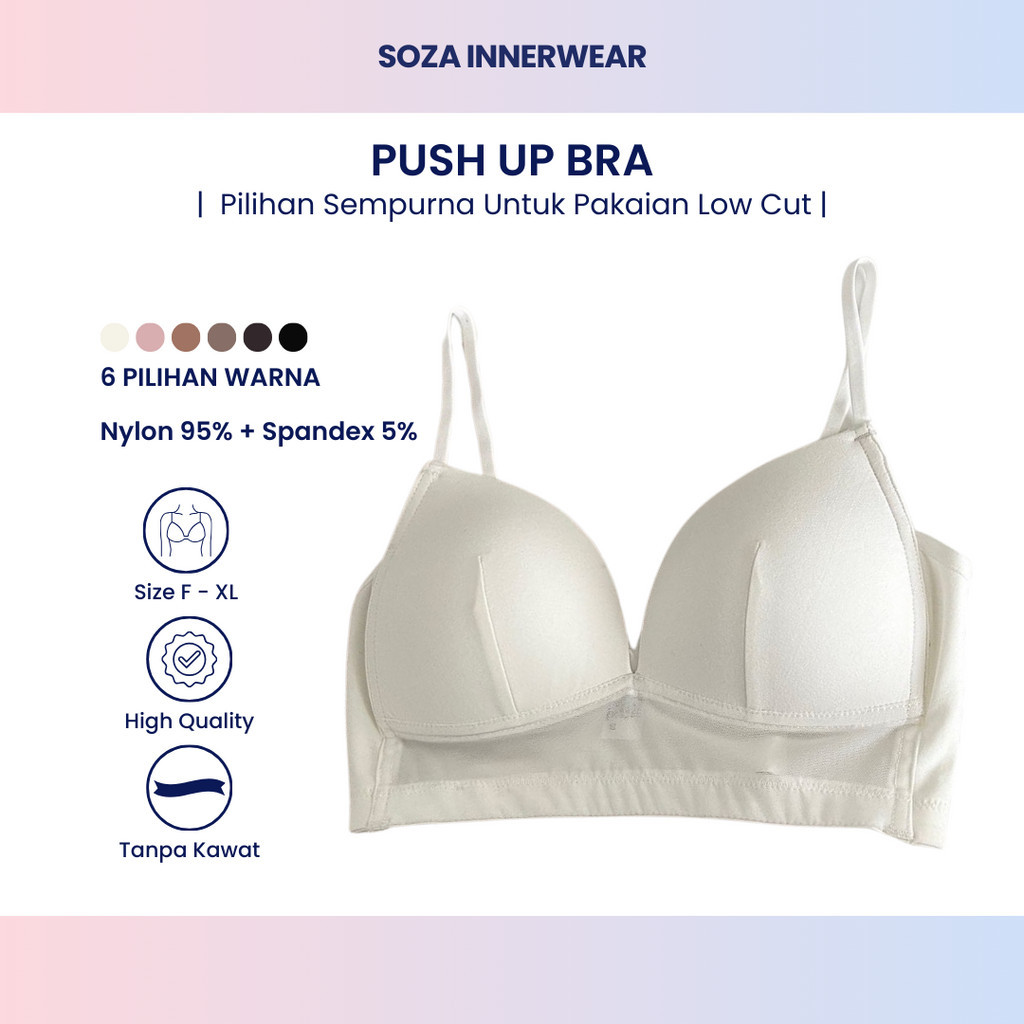 Jual Push Up Bra Wanita 1029 Bra Busa Tipis Tanpa Kawat Tanpa Pengait ...