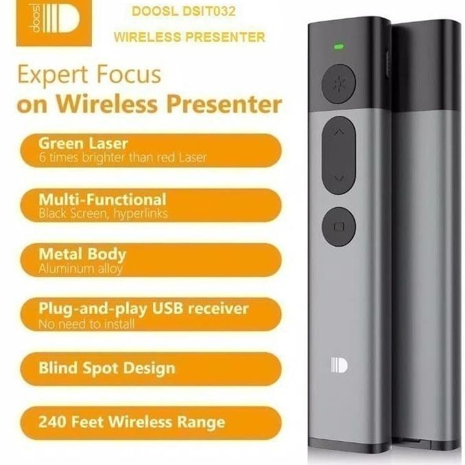 Jual DOOSL DSIT032 - Green Laser Pointer 2.4GHz Wireless Presenter ...