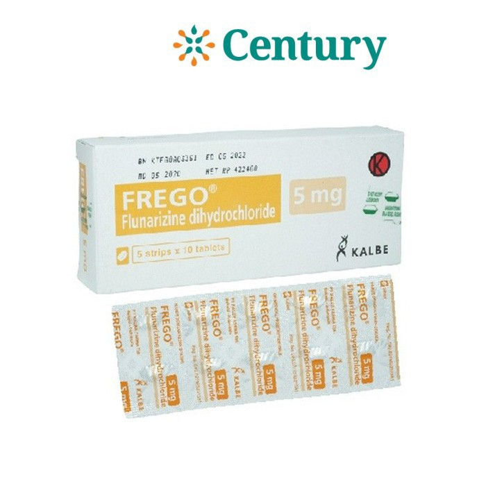 Jual FREGO 5MG 1 BLISTER 10 TABLET /Flunarizine 5 mg / Migrain | Shopee ...