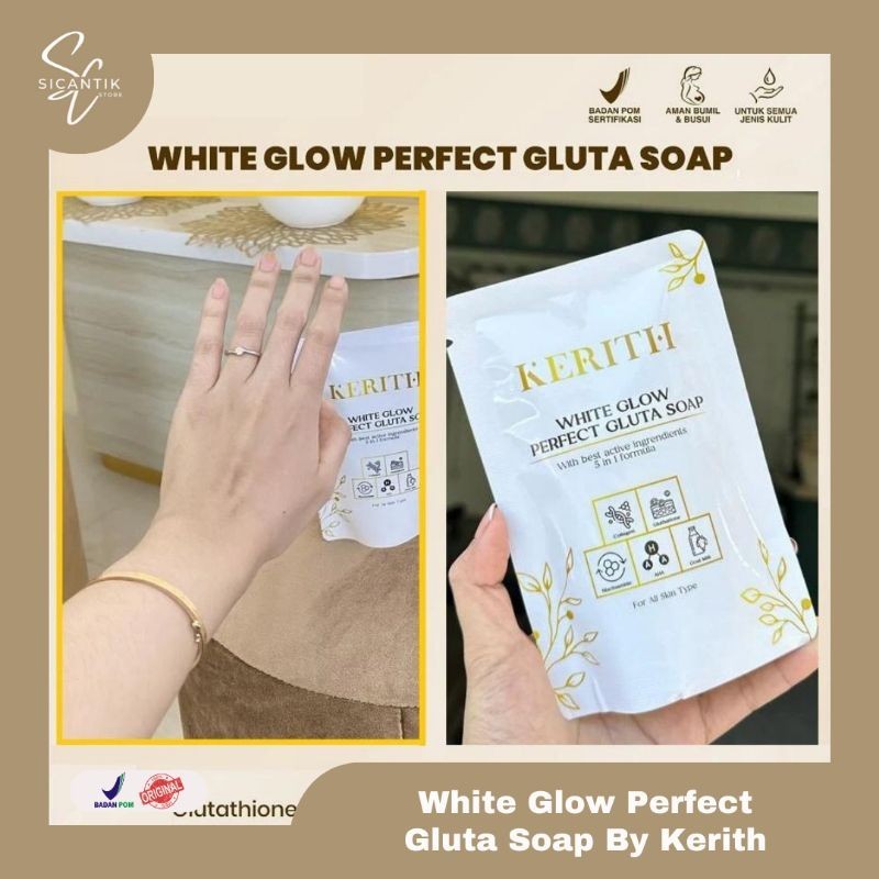 Jual WHITE GLOW PERFECT GLUTA SOAP BY KERITH | KERITH WHITE GLOW SABUN ...