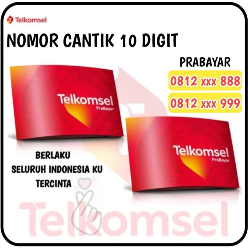 Jual NOMOR CANTIK 10 Digit Prabayar TELKOMSEL JARINGAN 4G NEW PRODUK TELKOMSEL VIRAL | Shopee ...