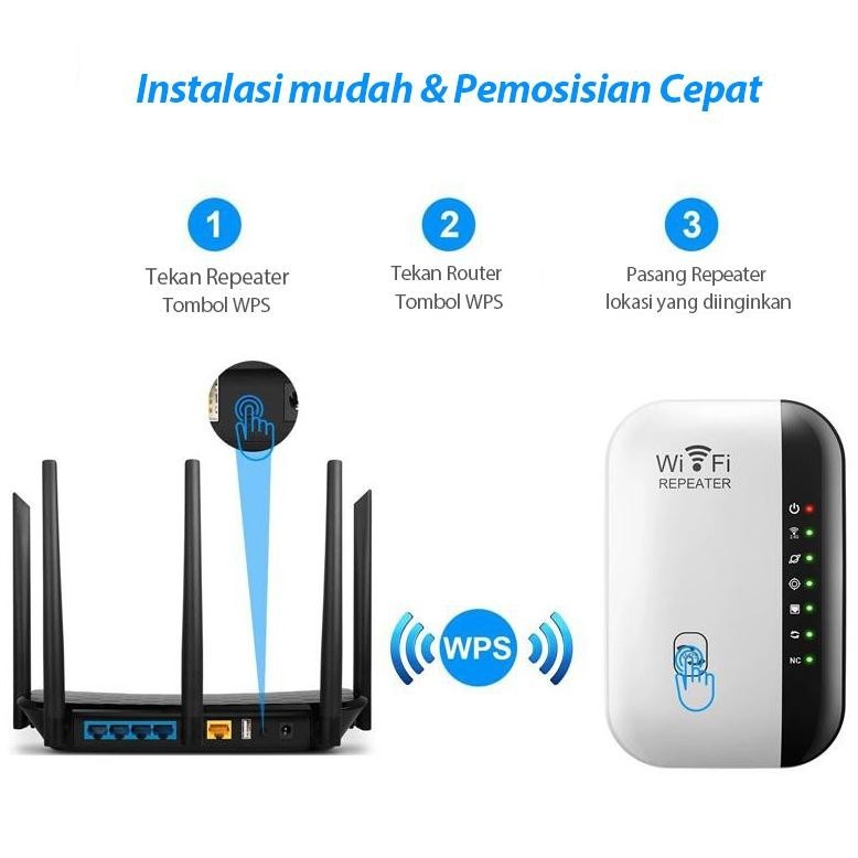 Jual COD Durouin-Wifi repeater /wifi extender /300Mbps Wireless WiFi ...