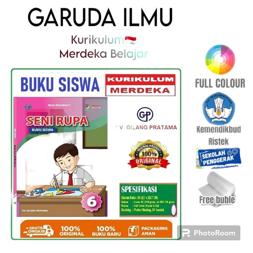 Jual Buku Siswa Seni Rupa SD/MI Kelas 6 Kurikulum Merdeka Gilang Pratama | Shopee Indonesia