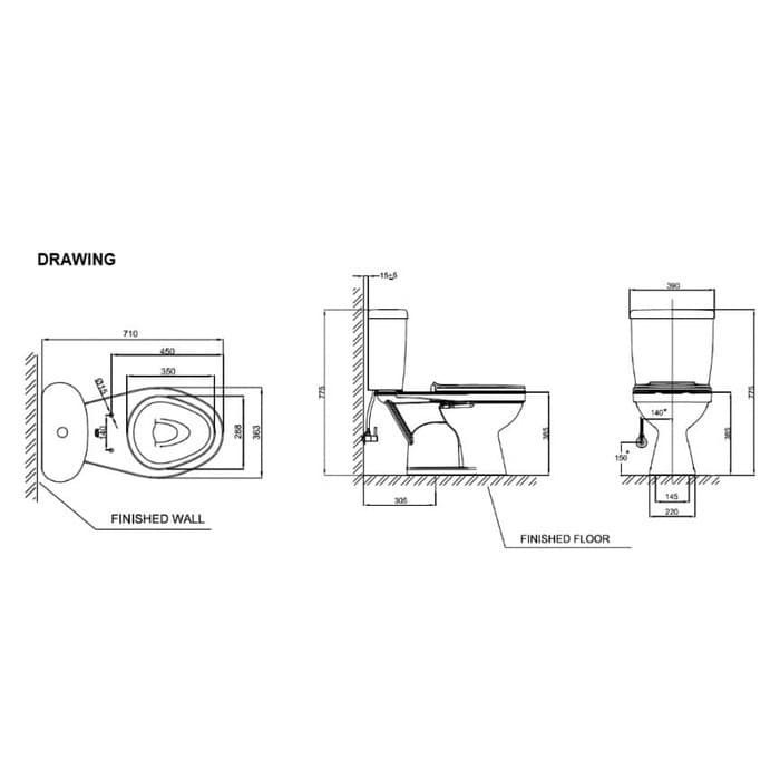 Jual Kloset Duduk Amstad American Standart My Winston White (Set ...