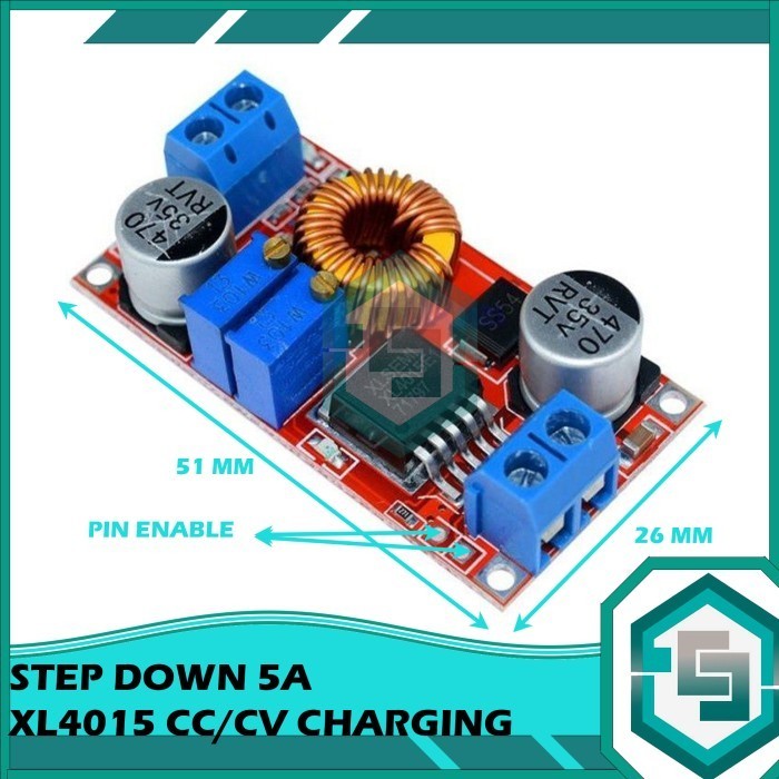 Jual STEP DOWN XL4015 5A DC-DC CC CV LITHIUM CHARGER POWER SUPPLY | Shopee Indonesia