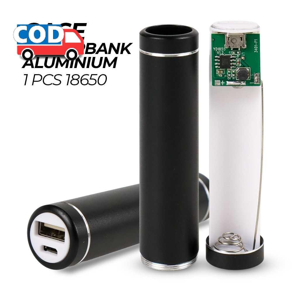 Jual Casing Powerbank Aluminium Case Mini 1 Pcs Port Baterai 18650 DIY ...