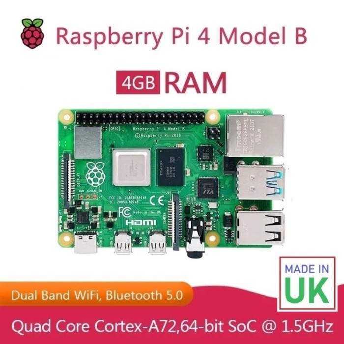 Jual Raspberry Pi 4 Model B - 4GB RAM | Shopee Indonesia