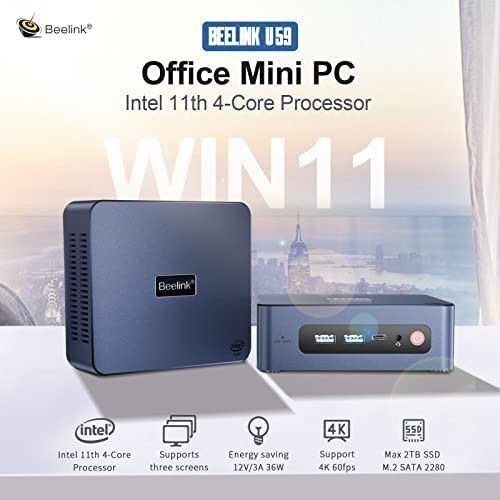 Jual Mini Pc Beelink U59 Pro Intel N5105 16GB/500GB SSD HDMI Windows 11 PRO | Shopee Indonesia