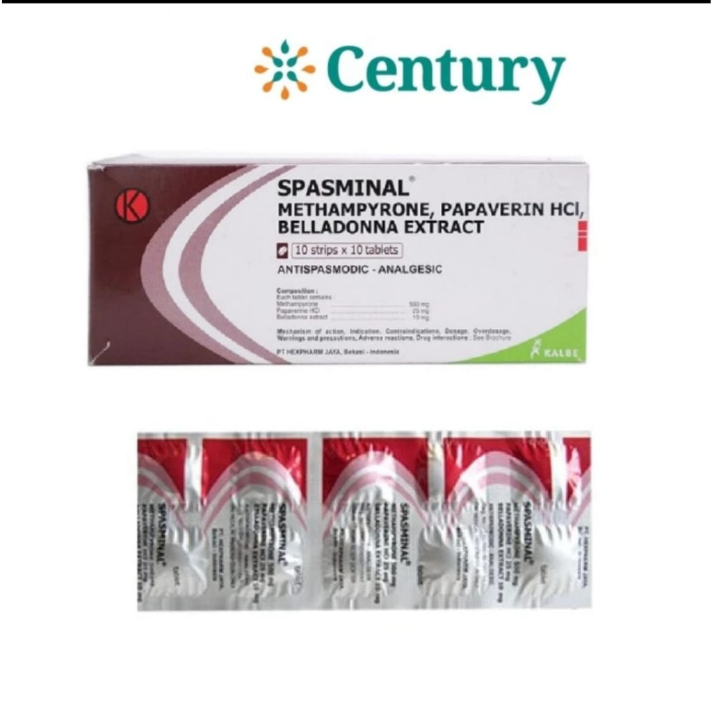 Jual SPASMINAL 1 STRIP ISI 10 TABLET/ KRAM PERUT/ NYERI /SALURAN ...