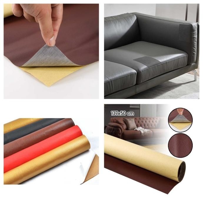 Jual BIG SALE STICKER KULIT SINTETIS TEMPEL PENAMBAL TAMBAL ROBEKAN JOK ...