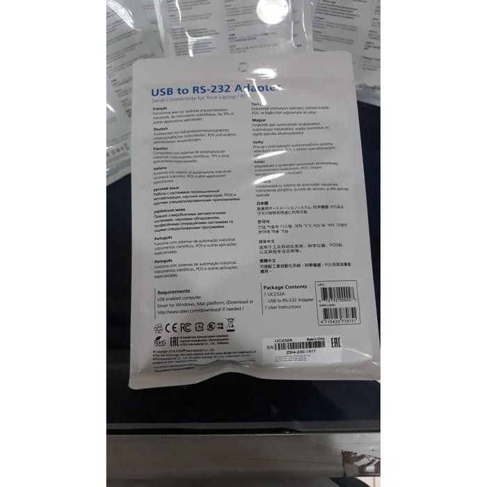 Jual READY STOK KABEL ATEN UC-232A CONVERTER USB TO SERIAL / RS232 ... Jual READY STOK KABEL ATEN UC-232A CONVERTER USB TO SERIAL / RS232 ...