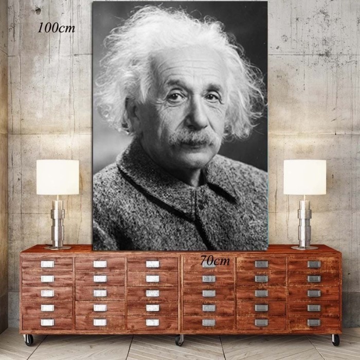 Jual Poster EINSTEIN lukisan pajangan penemu terkenal hiasan dinding ...