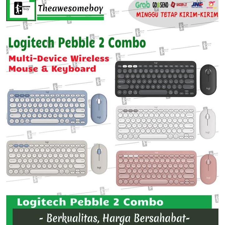 Jual Logitech Pebble 2 Combo Slim Multi-Device Wireless Mouse Keyboard ...