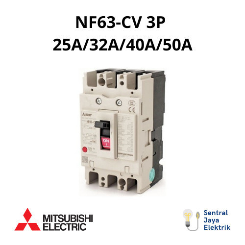 Jual MCCB NF63-CV/NF63CV 3PHASE 16A/25A/32A/40A/50A/63A MITSUBISHI ELECTRIC | Shopee Indonesia