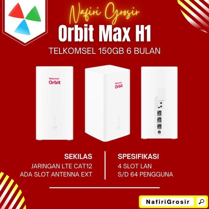 Jual BARANG TERLARIS MODEM ORBIT MAX H1 B628 FREE TELKOMSEL 150GB ...