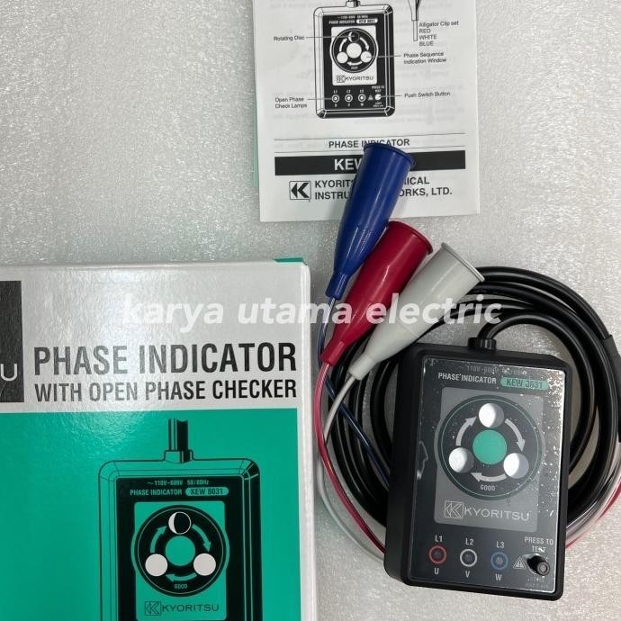 Jual Ready! Kyoritsu 8031 3 Phase Sequence Rotation Checker Alat Ukur 3 ...