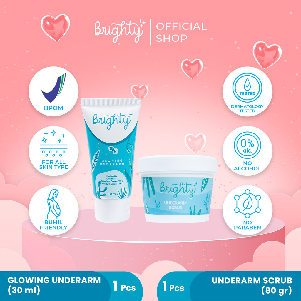 Jual Brighty Glowing Underarm X Underarm Scrub (Limited Package) Paket ...