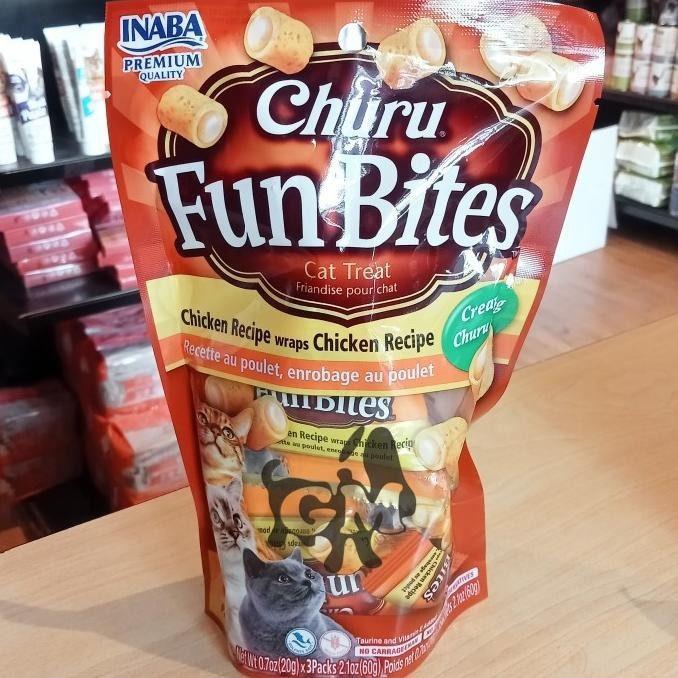 Jual Snack Kucing Churu Fun Bites Chicken -Tuna Recipe Isi 3Pc20Gr ...