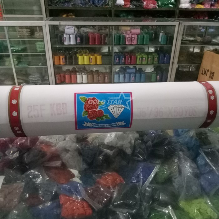 Jual Naenggo Kain Kapas Lem 25F 15F Per Roll Visilin Kain Keras Lapisan ...