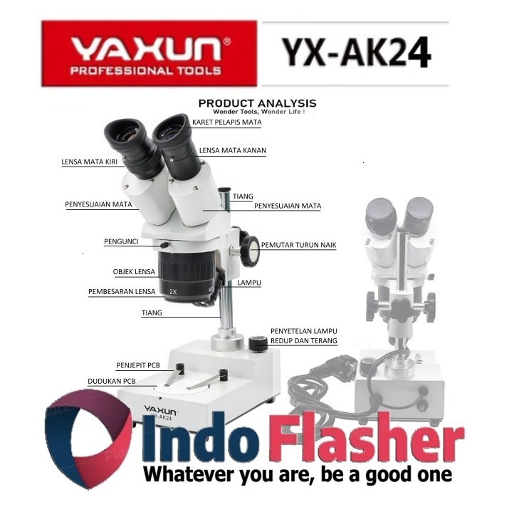 Jual Baru!! Yaxun AK24 Microscope Trinocular Microscope Digital Microscope HP | Shopee Indonesia
