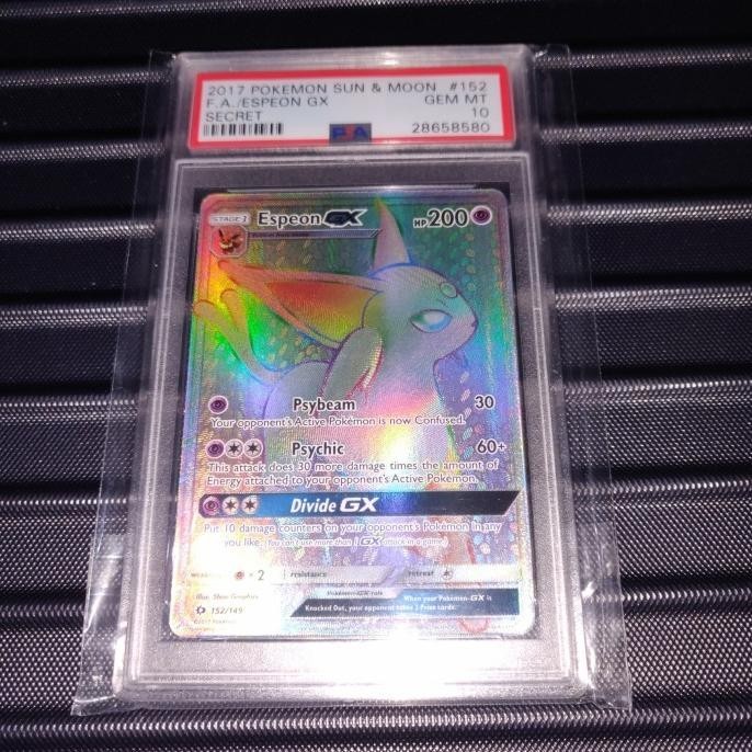 Jual Kartu Graded Pokemon TCG EN SM Sun Moon Espeon GX FA HR PSA 10 | Shopee Indonesia
