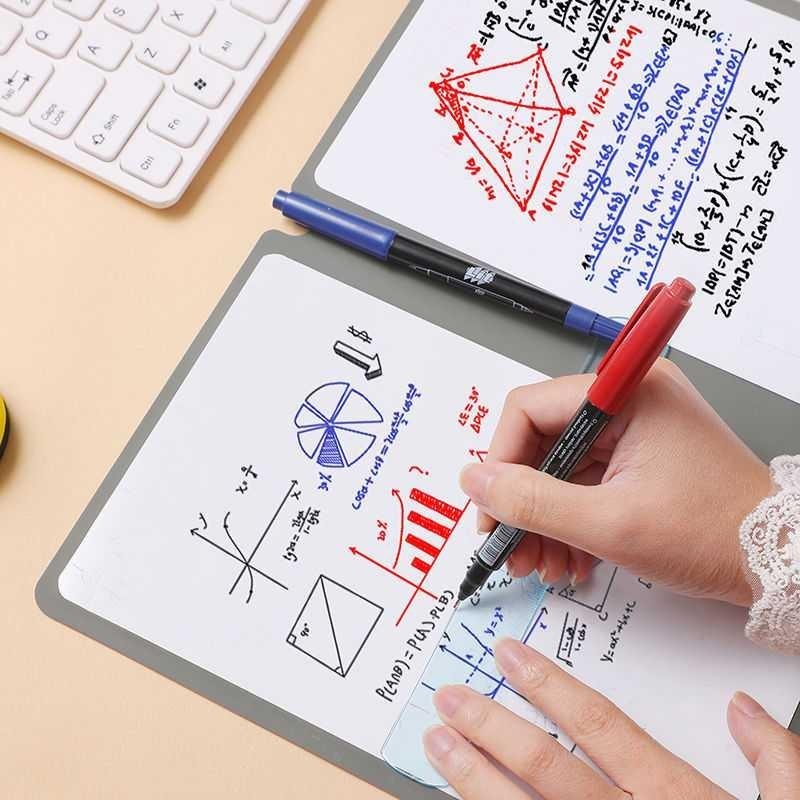 Jual Papan Tulis Portable A5 Whiteboard Notebook PU Leather with Pen ...