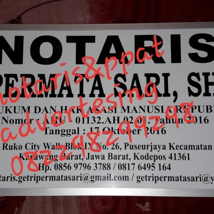 Jual Papan Nama Notaris&Ppat | Shopee Indonesia
