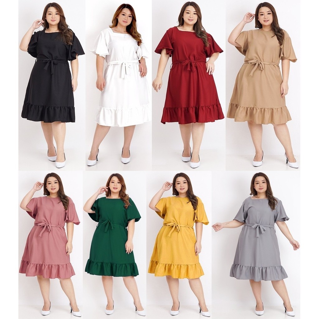Jual Baju Gaun Dress Wanita Jumbo Bigsize 03 Premium Fashion Korea Ld