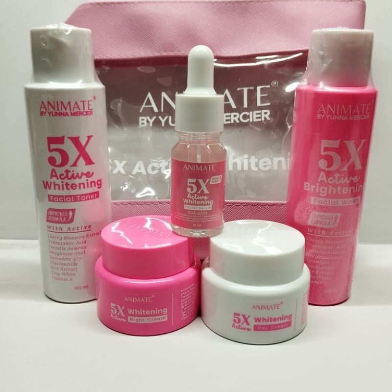 Jual PAKET ANIMATE WHITENING SERIES 5X ACTIVE WHITENING 5in1 ORIGINAL ...