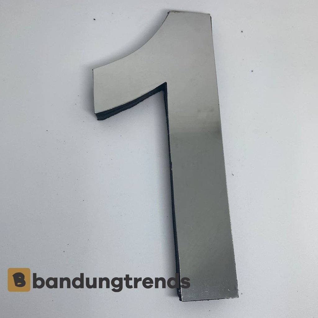 Jual Huruf Angka 1 SATU Stainless Spoon Untuk Nomor Rumah Atau Papan ...