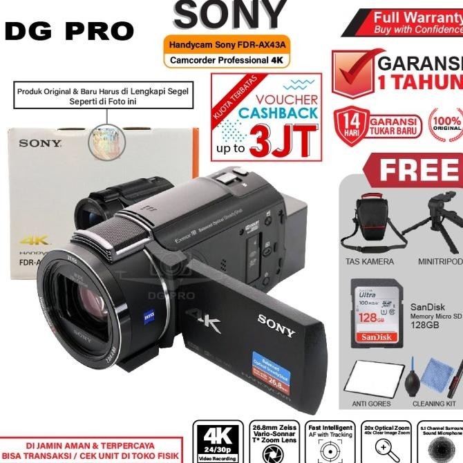 Jual Sony Fdr-Ax43A Ultra Hd 4K Handycam Camcorder Uhd Sony Ax 43A Ax43 ...
