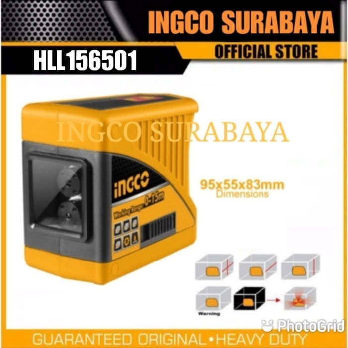 Jual Ingco Hll156501 Meteran 15M Line Level Cross Alat Ukur Laser 15 ...