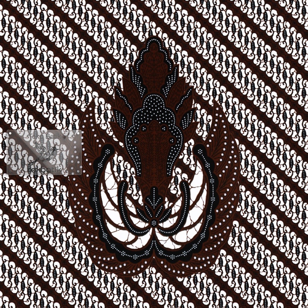 Jual kain batik - Motif Klasik Parang Klitik Gurdo Sogan Putih ( Sogan ...