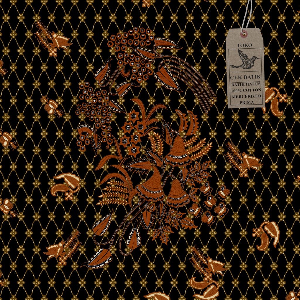 Jual kain batik - Motif unik SOGAN V4 (Hitam) | Shopee Indonesia