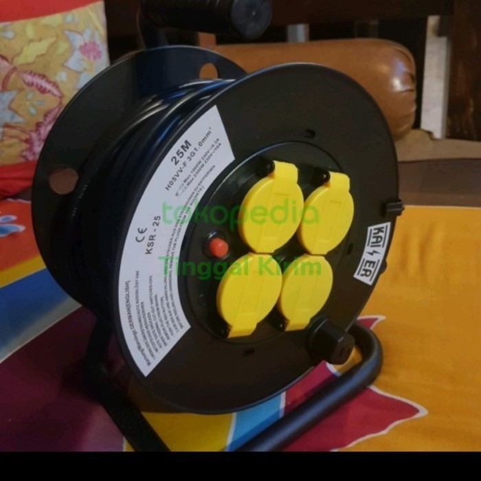 Jual Kabel Roll Kaiser 25 Meter / Kabel Rol Kaiser Stop Kontak 4 Lubang ...