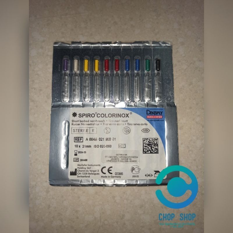 Jual ORIGINAL Dentsply Spiro Colorinox Barbed Nervbroach Barb Broach ...
