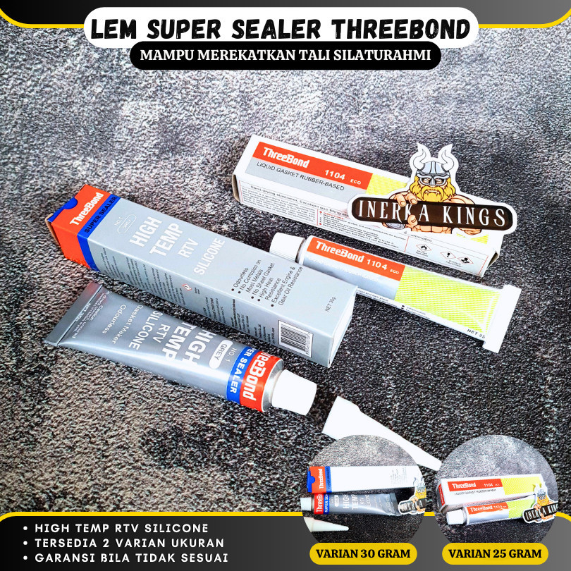 Jual Lem Super Threebond High Tempered 25 30 60 Gram RTV Silicone ...