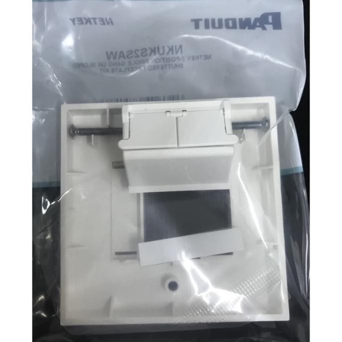 Jual Update - Panduit NETKEY Faceplate 2 port Shutter ( NKUKS2SAW ...