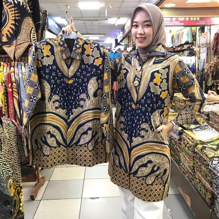 Jual Seragam Batik Batik Couple Full Lapis Tricot | Shopee Indonesia