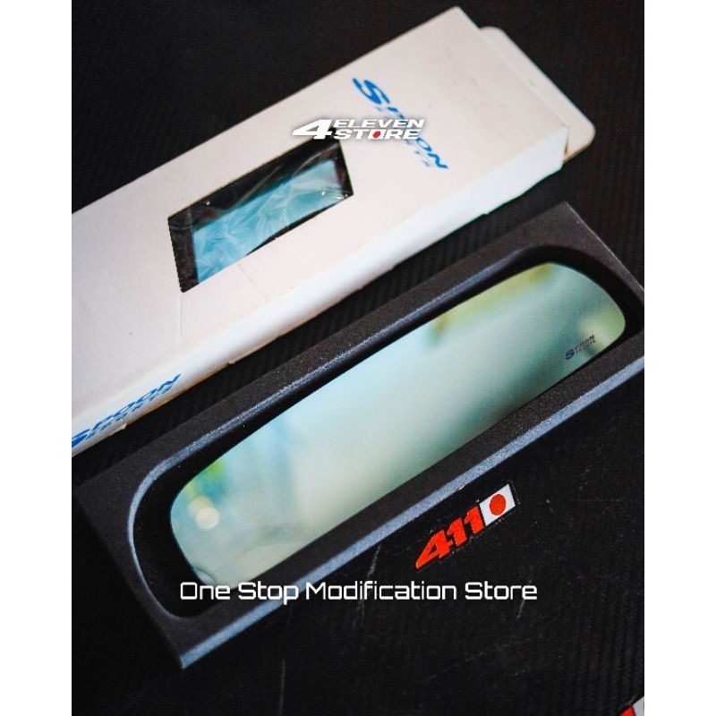 Jual Spoon Sports Blue Wide Rear View Mirror Original made in Japan ...