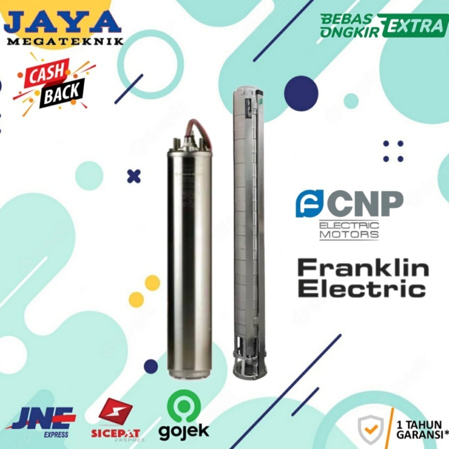 Jual Pompa Air Satelit Submersible CNP SJ 8-10 Motor Franklin 1,5 KW 2 ...