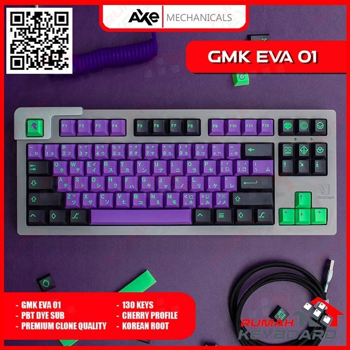 Jual Keycap - Keycaps - Cherry - Gmk Mecha 01 - Eva 01 - Pbt - Dye Sub ...