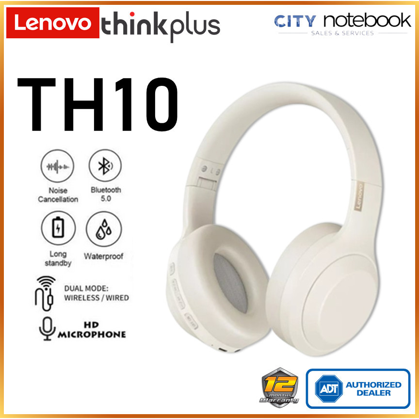 Jual Lenovo Thinkplus TH10 Headset Bluetooth 5.0 Headphone Mic | Shopee ...