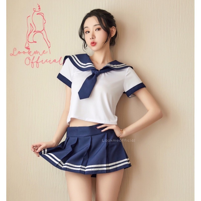 Jual E72 SERAFUKU SAILOR SET SERAGAM SEKOLAH PELAJAR JEPANG SKIRT DASI WANITA SEKSI COSTUM PERAN ...